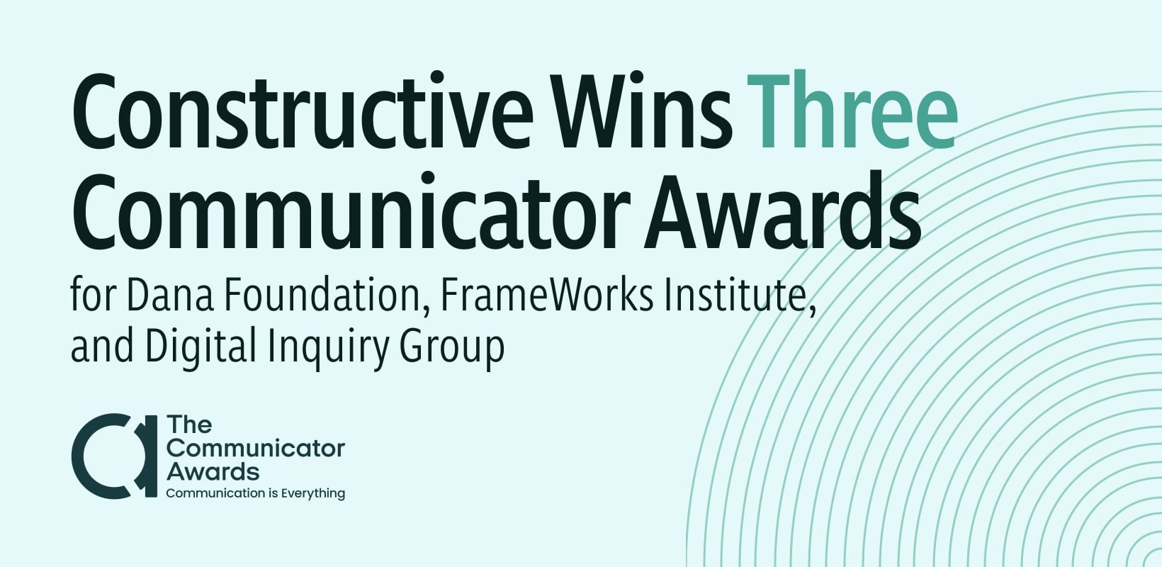Constructive Wins Three 2025 Communicator Awards